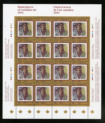 CANADA SHEET - Scott 1516 - NH - inscription - 88¢ Canadian Art (.002 ...