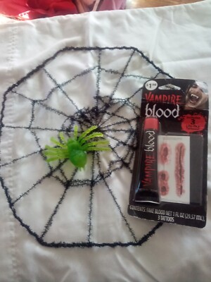 Halloween Spider Web, Spider, and Vampire Bloodd | eBay