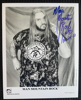 SIGNED MAN MOUNTAIN ROCK 8x10 PHOTO! WWF! NEW GENERATION! MAXX PAYNE | eBay