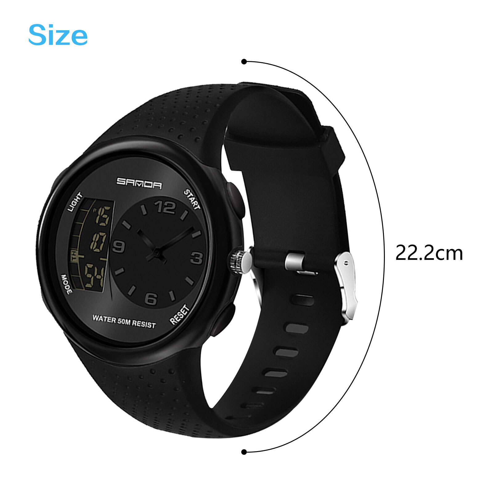 Waterproof Men LED Digital Electronic Watch Army Military Sports Date ...