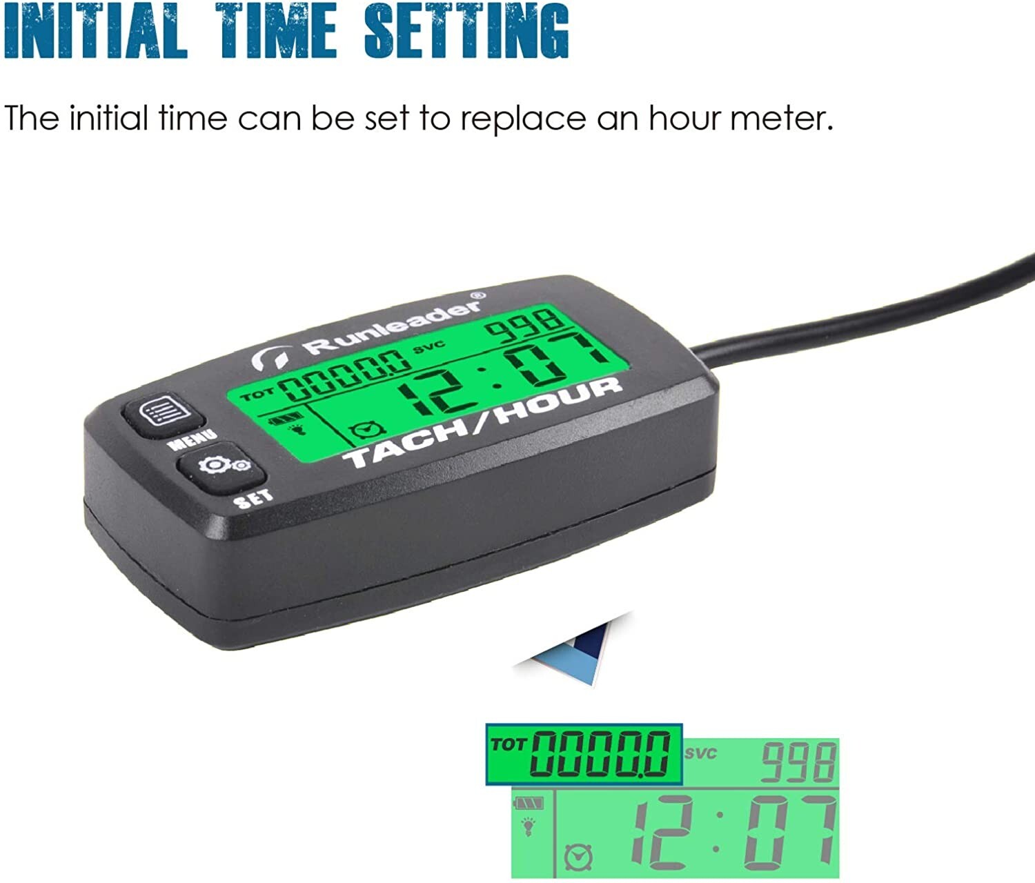 Digital Tach/Hour Meter,RPM Alert,Tachometer Maintenace For Mower ...