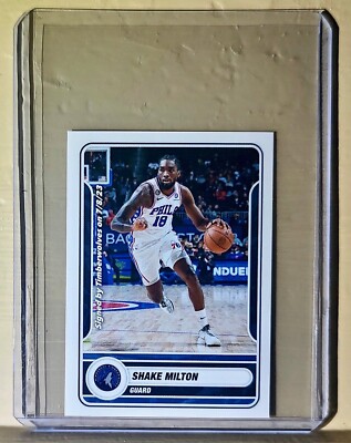 2023-24 Shake Milton Panini NBA Basketball #395 Sticker Minnesota ...