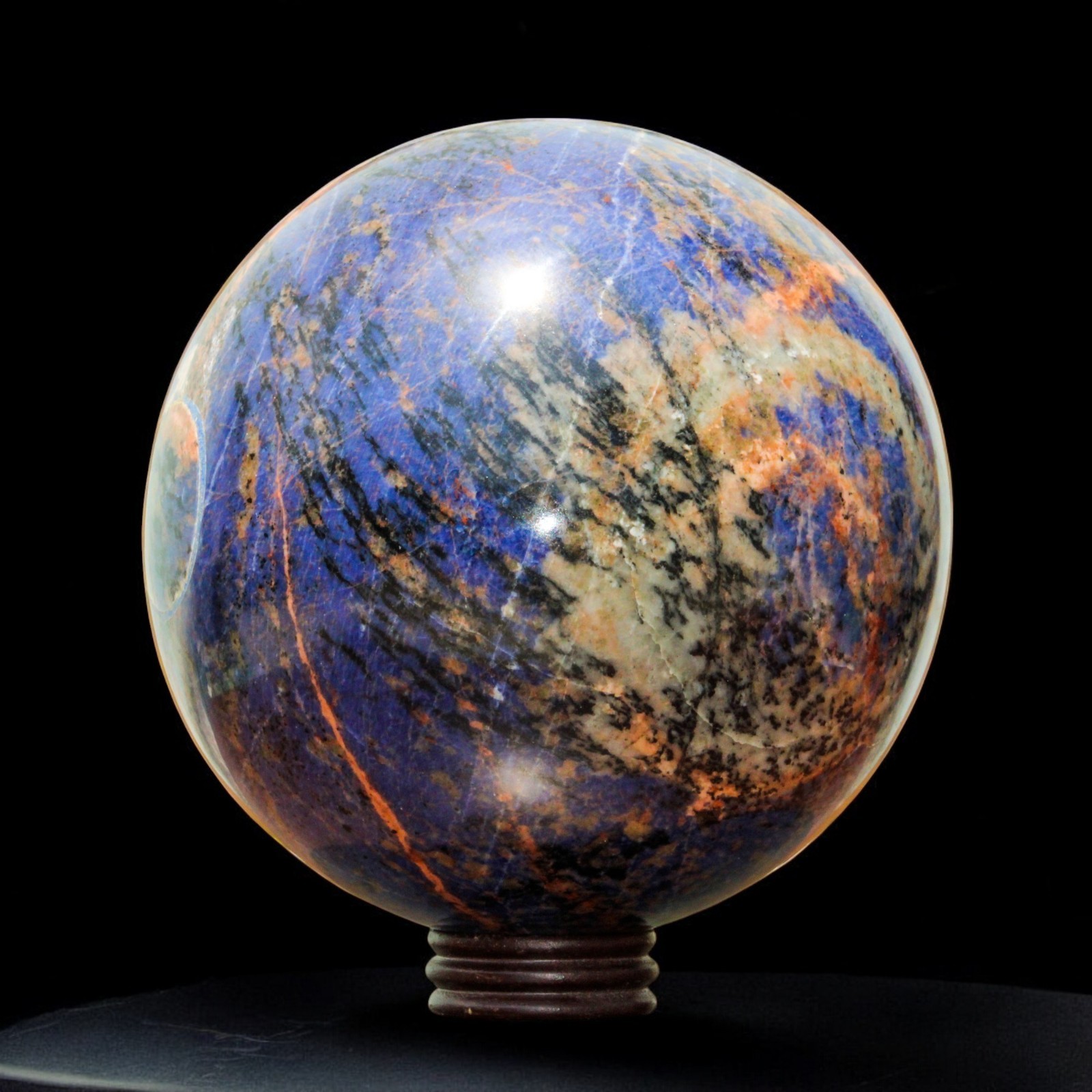 225MM Blue Sodalite Sphere Healing Crystal Chakra Balance Energy ...