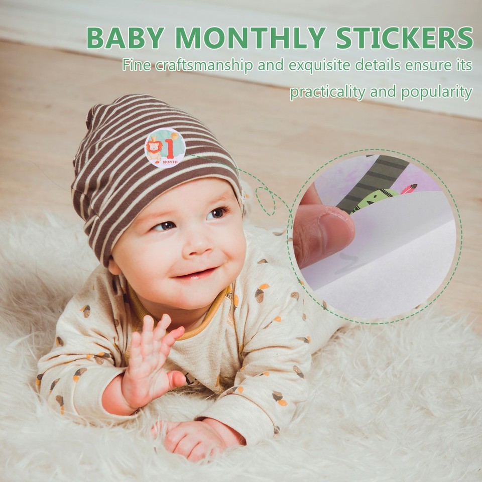 Newborn Month Sticker Infant Stickers Milestone Baby Photo Supplies ...