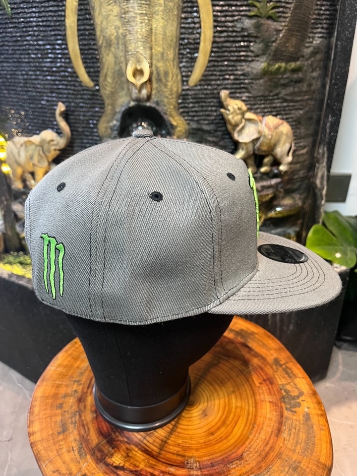 Monster Energy Men's Baseball Cap Embroidered Adjustable Size Gray | eBay