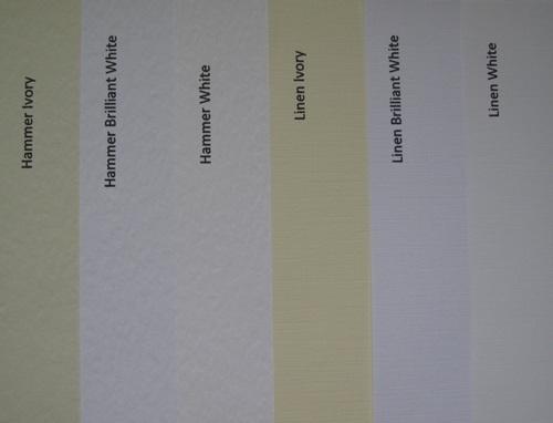 20 x A4 Zeta Hammer or Linen Watermarked Paper 100gsm White Ivory or ...