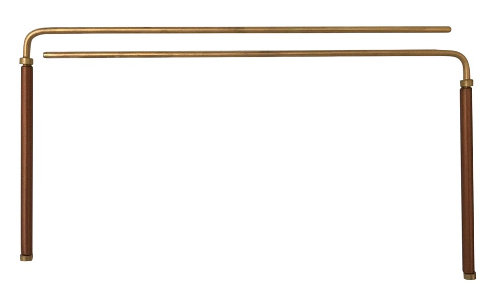 BRASS DOWSING RODS COPPER HANDLE DOWSER STICKS REIKI DIVINING PIVOT ...