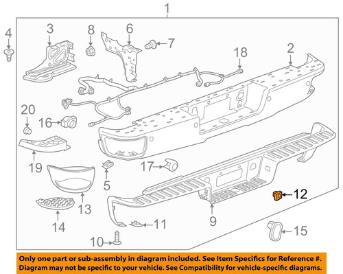 GM OEM 85-23 6000 Front Bumper Bumper Components-License Bracket Nut ...