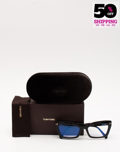 RRP€315 TOM FORD TF5766-B 001 Eyeglasses Blue Filter Glossy Frame ...