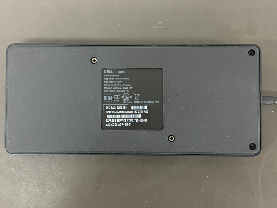 Dell WD19S Docking Station With Cables 32962AM | eBay