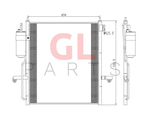 POUR MITSUBISHI L200 2005-2010 CONDENSEUR DE CLIMATISATION RADIATEUR ...