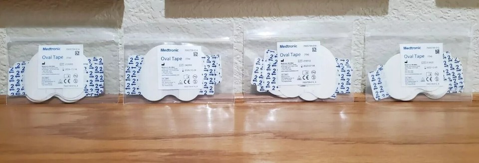 Medtronic Guardian Waterproof Oval OverTape Clear Tape 4 packages of 10 ...