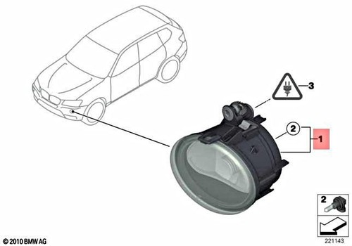 Genuine BMW Fog Driving Light Left X3 X5 X6 F15 F16 F25 F85 F86 ...
