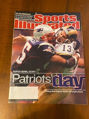 Sports Illustrated Magazine Feb 11, 2002 Patriots Day Super Bowl 36 ...