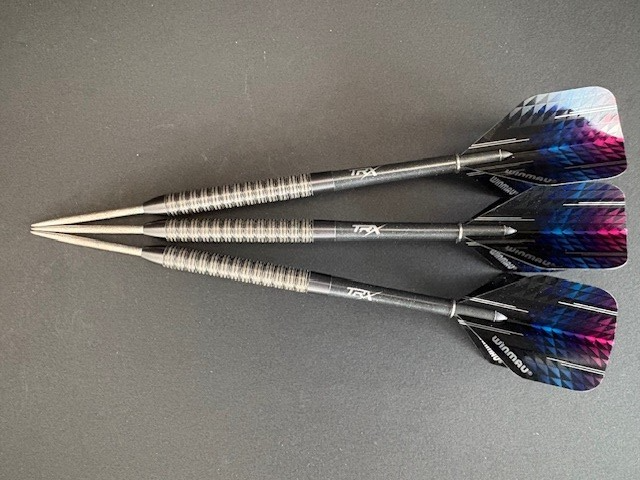 Long & slim 24 gram 90% Tungsten darts with black titanium nitride ...
