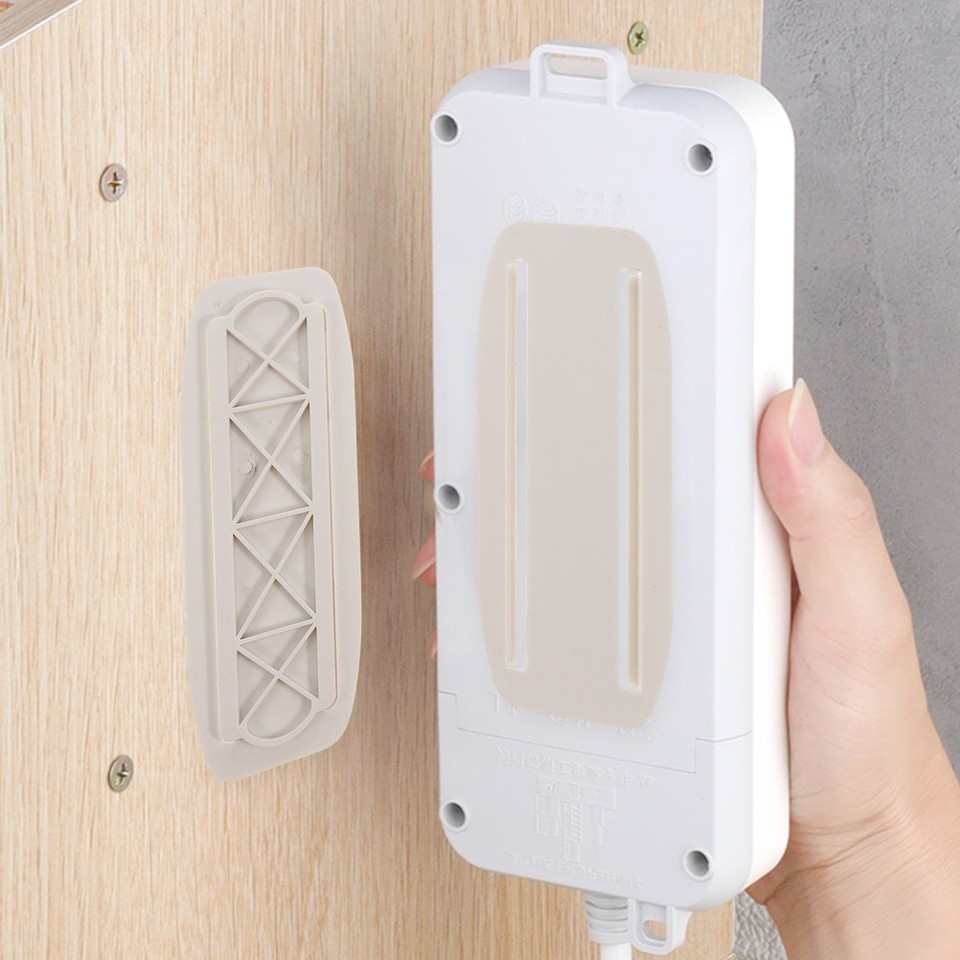 10 Sets Power Strip Wall Organizer Hanging Socket Holder Punch-Free ...