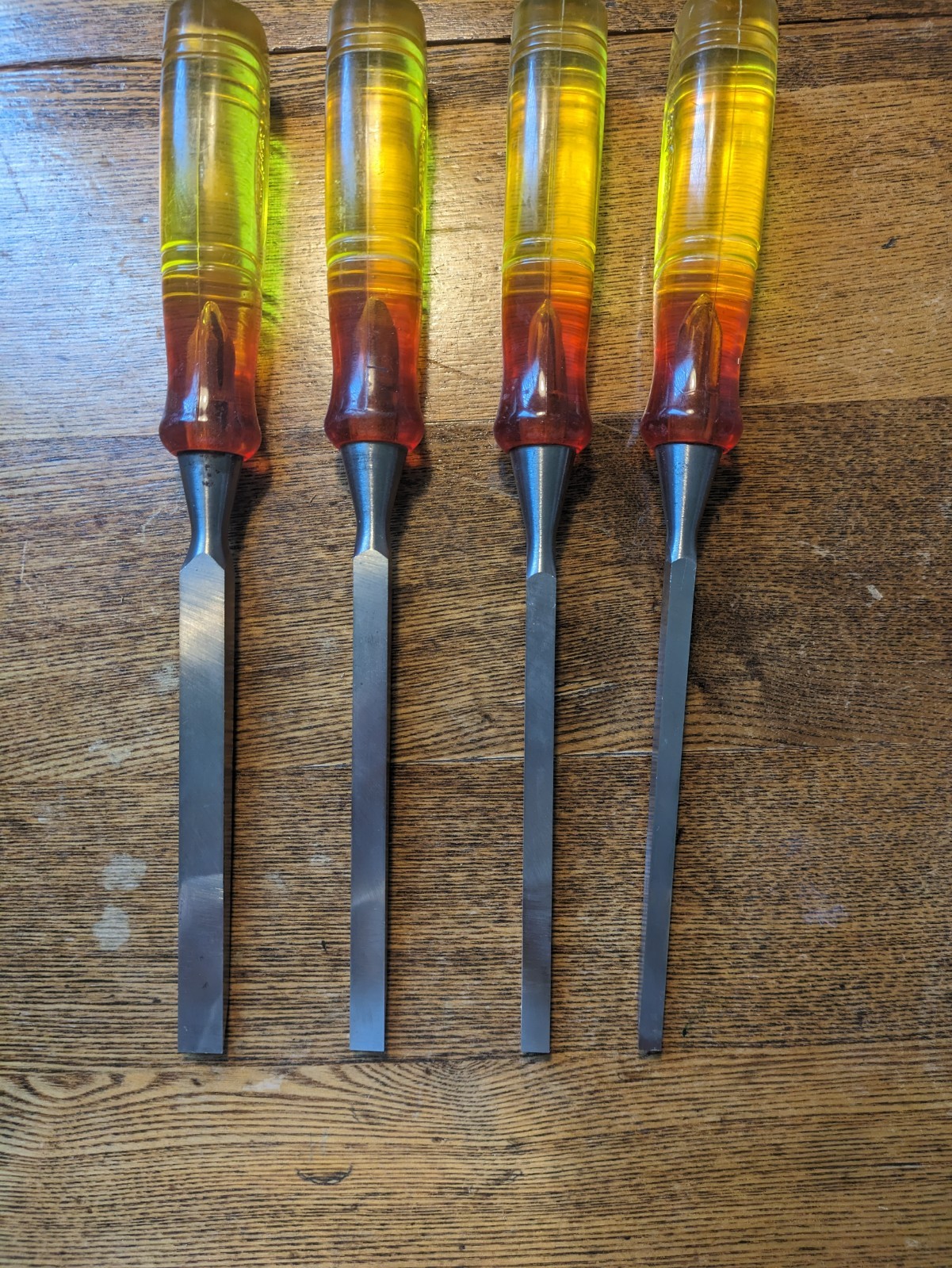 MARPLES Mortise Chisel Set 4pc 1/4-1/2" Sheffield England, Stanley Roll ...