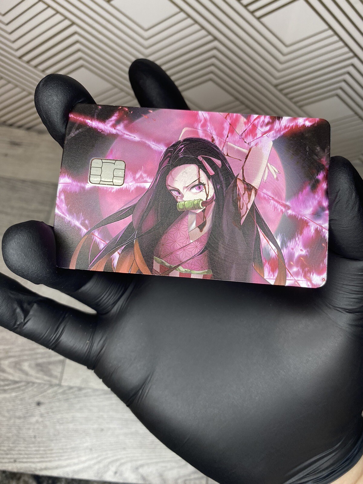 Demon Slayer Nezuko Credit Card Smart Sticker Skin Pre-cut Small ...