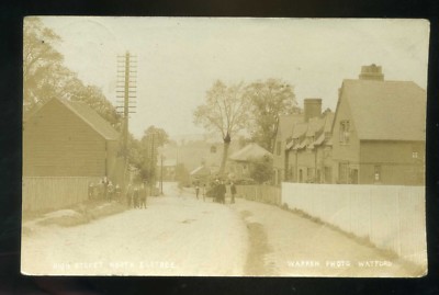 NORTH ELSTREE Hertfordshire High Street with groups of people RP | eBay UK
