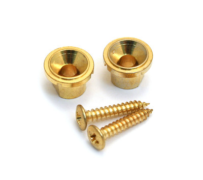 (2) Gold Tall Vintage Style Round Guitar String Guides/Trees for Tele ...