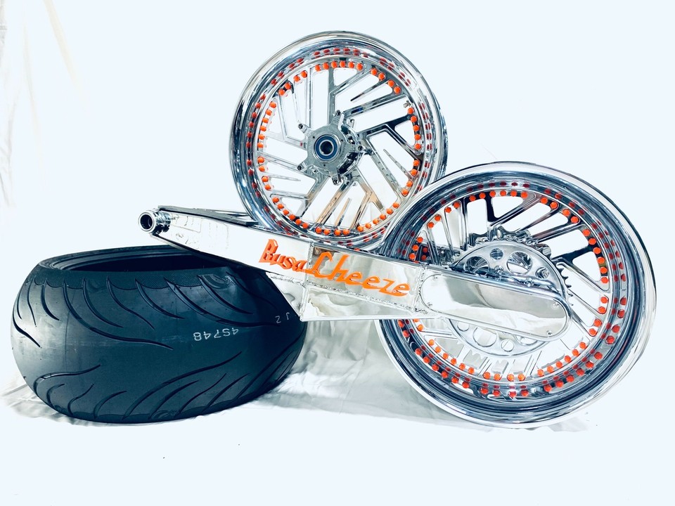 HAYABUSA 300 FAT TIRE KIT "BUSA CHEESE" TWIST IT WHEELS 2008-12 SUZUKI ...