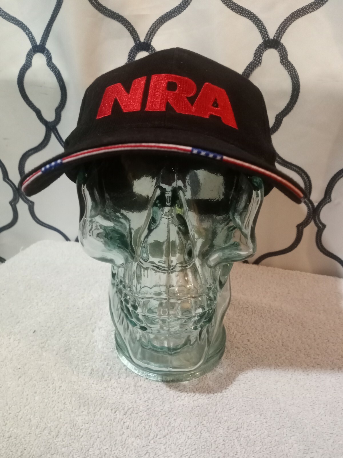 Mens Cap Hat NRA Stand And Fight Black Red Embroidere… - Gem