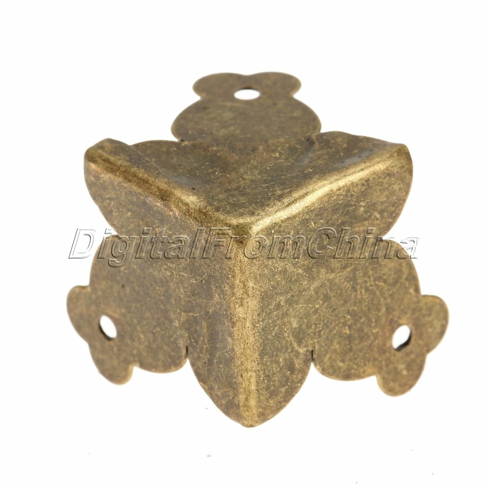 12Pcs Vintage Brass Corner Protector for Jewelry Gift Wood Box Chests ...