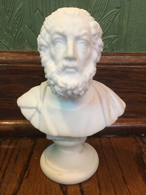Ancient Greek Bust Statue 6.5” Homer Omero Author Of The Iliad And The ...