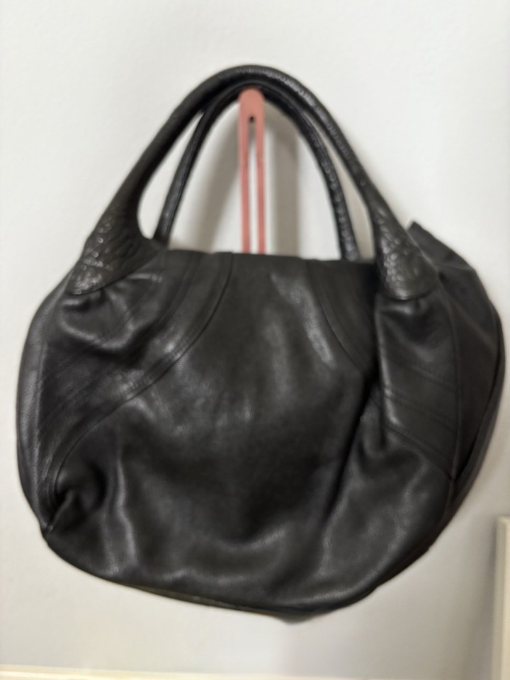 Fendi Black Leather Handbag SPY bag | eBay
