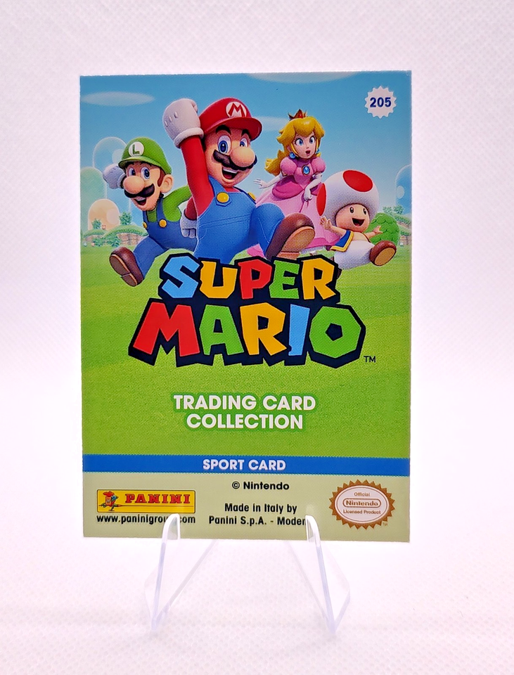 Wario Sport Card Super Mario Panini #205 Nintendo Italy Edition Foil | eBay