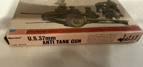 Bandai 1/48 U.S. 37mm Anti Tank Gun Pin Point Series Kit #8291 - FREE ...