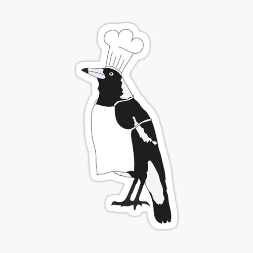 MAGPIE CHEF STICKER, aussie, funny, meme car decal, Sticker. | eBay