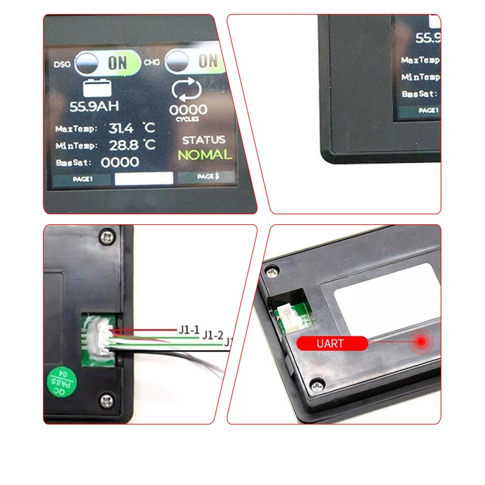 JBD Smart BMS Battery Board Accessories LCD Display Touch Screen Control Screen | eBay
