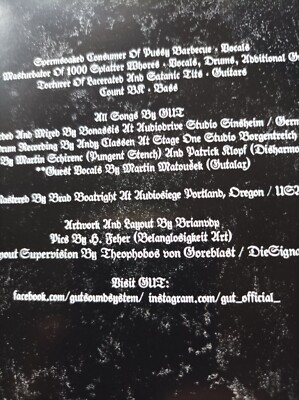 GUT Gut disciples of smut. GUT. gore grind gore cd cd | eBay