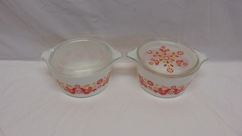 2 Vintate Pyrex 473 1 QT Casserole Dish & Lids | eBay