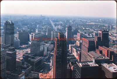 EARLY 1970S DOWNTOWN DETROIT CITYSCAPE VTG ORIG AMATEUR 35MM PHOTO ...