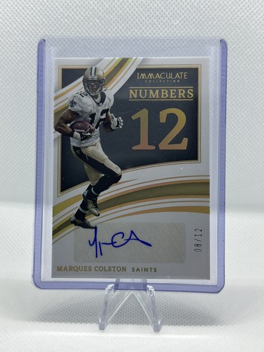 2022 Panini Immaculate Marques Colston Numbers Auto #8/12 | eBay