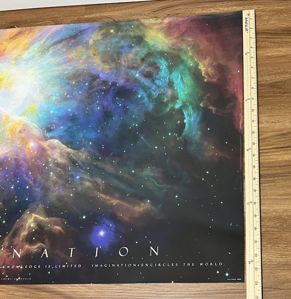 IMAGINATION Nebula Inspirational Space Motivational Wall Art Poster 36" x 24" | eBay