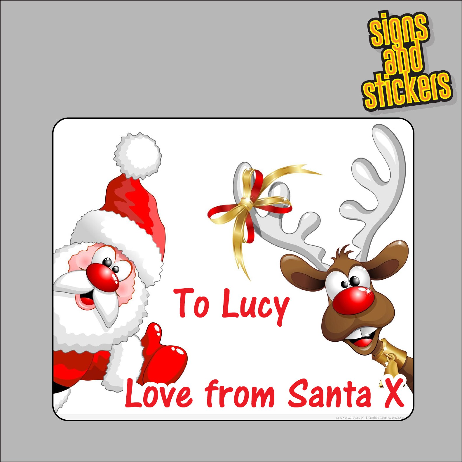 40 Personalised Christmas Stickers gift tags xmas parcels presents ...