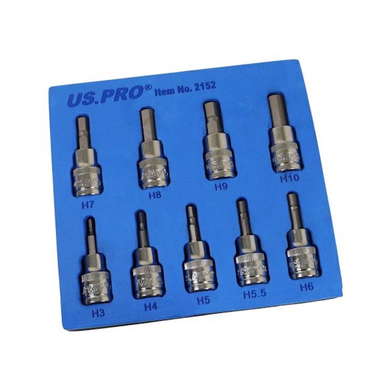 US PRO HEX BIT Socket Set 3/8" Drive H3 To H10 Allen Key HX Bits ...