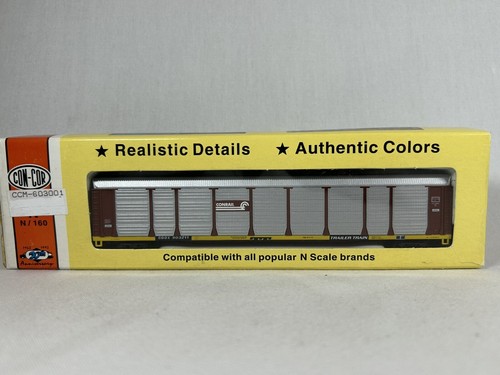 N Scale Con-Cor Conrail 89’ Auto Rack | eBay