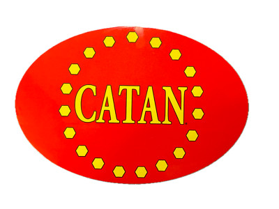 Settlers of Catan Round Sticker/Decal - 6" by 4" - New - Still on paper ...