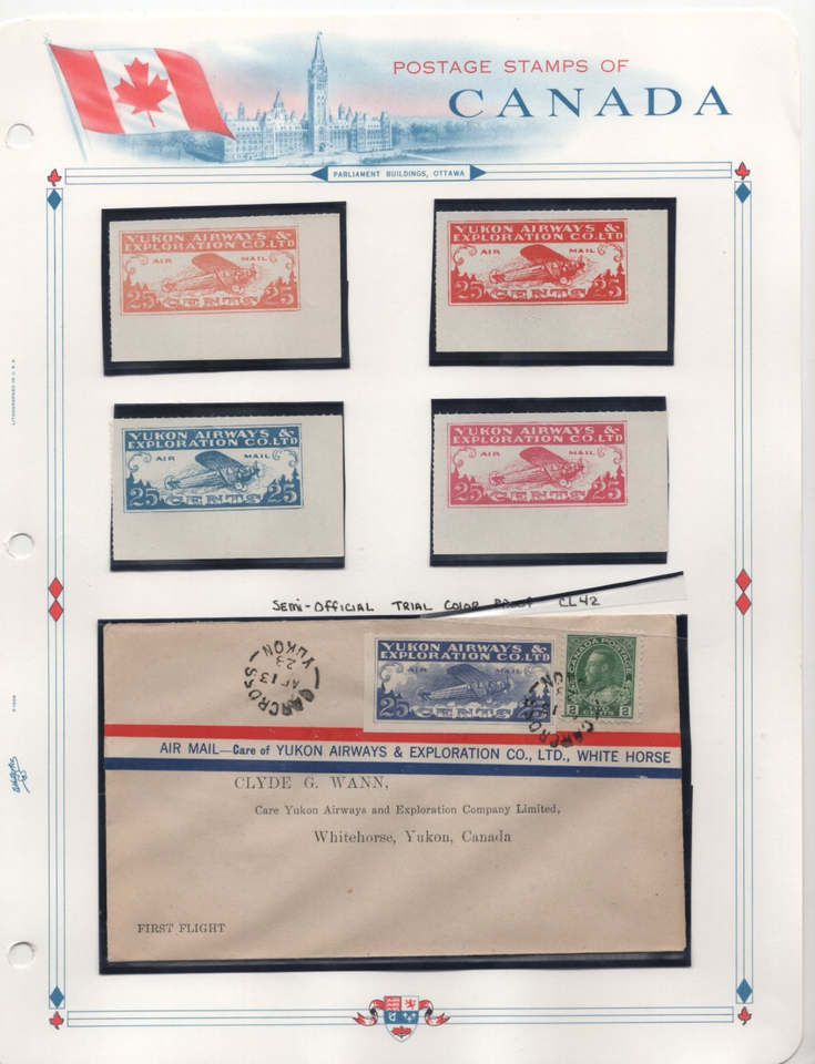 CANADA 1926-1930 AIR POST SEMI-POSTAL STAMPS & 3 COVERS SC. #LC13, LC42 ...