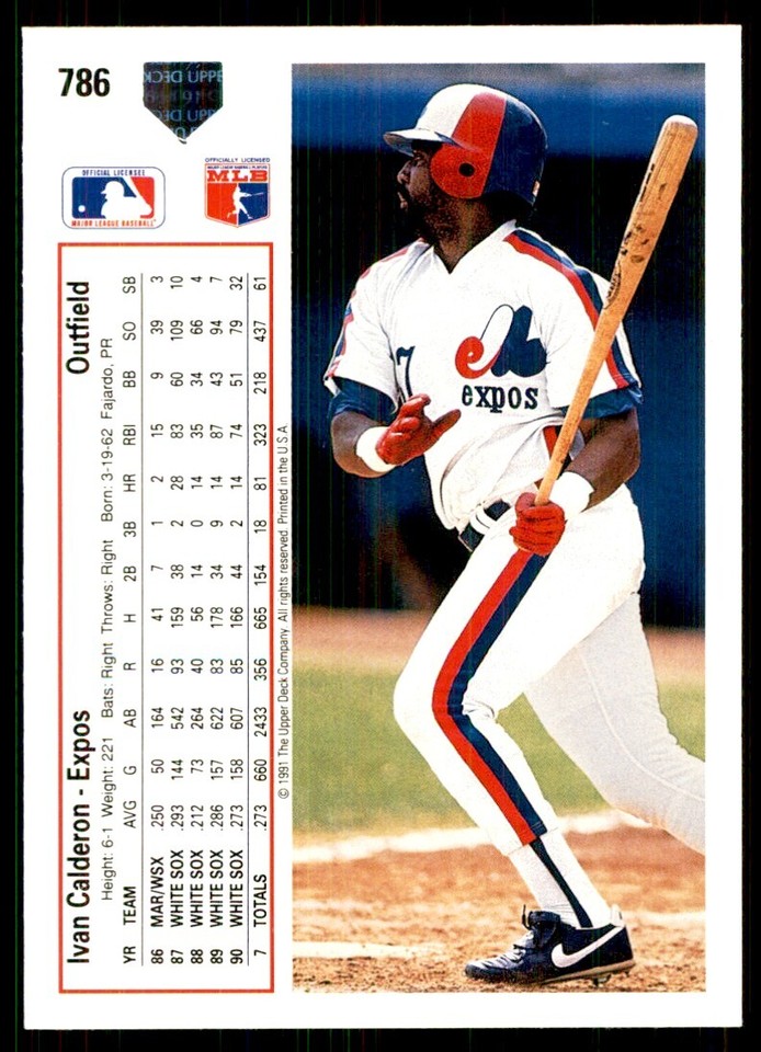 1991 Upper Deck Ivan Calderon Baseball Cards #786 | eBay