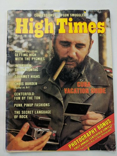 High Times Magazine March 1978 Fidel Castro, Susan Sontag | eBay