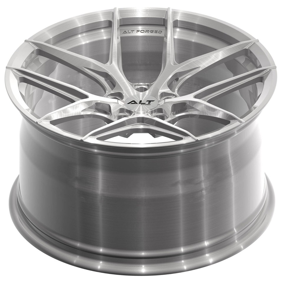 20" 21" ALT5 Forged Brushed Titanium wheels for C8 Corvette Z51 rims ...