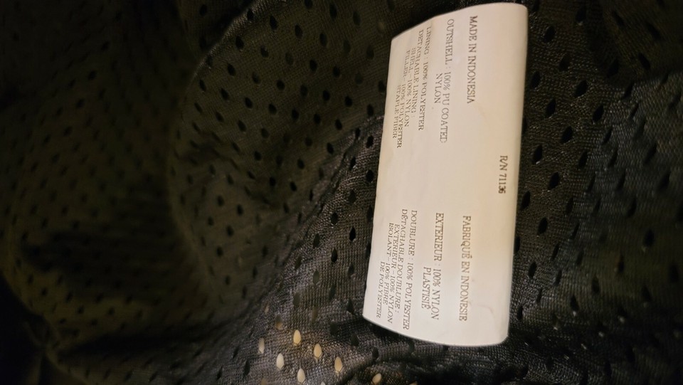 FIRST GEAR Black Padded HYPERTEX MOTORCYLE JACKET Biker Gear Safety ...