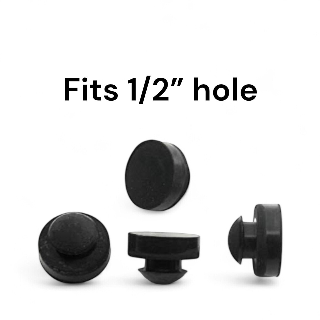 Large Rubber Push-in Ridged Stem Bumpers 1" Diam - Feet - Fits 1/2 ...