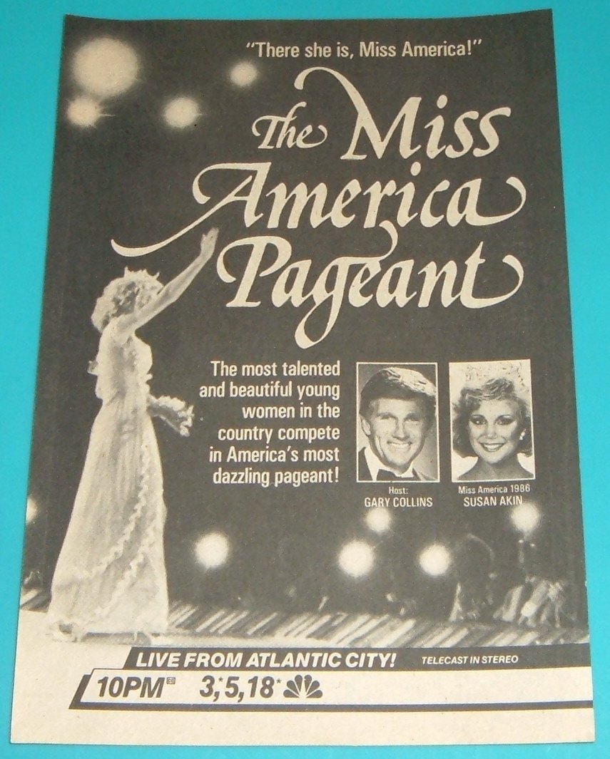 1986 TV AD'S MISS AMERICA BEAUTY PAGEANT MISS MISSISSIPPI WINNER SUSAN ...