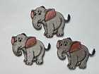 Cute Elephant Embroidered Patch – 2.5in Iron-On Animal Applique for ...